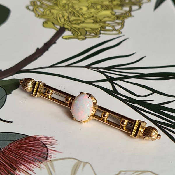 Opal Brooch - Etsy