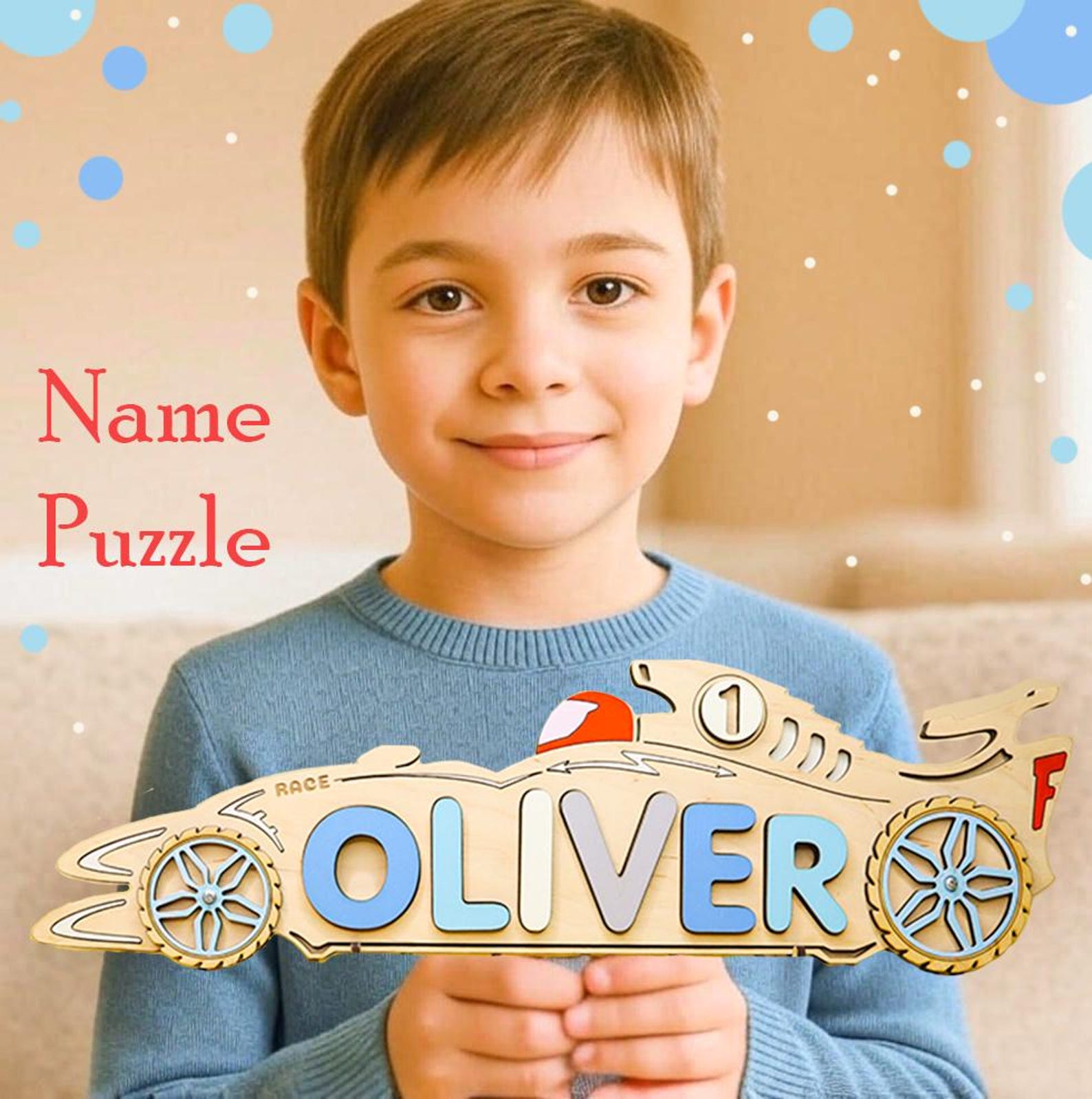 Personalized Name Puzzle: Wooden Toy, Custom Kids Name Sign - Etsy