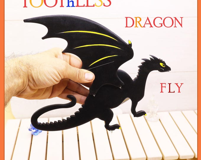 3D Printed Flying Dragon Mobile - DIY Hanging Dragon Decoration ...