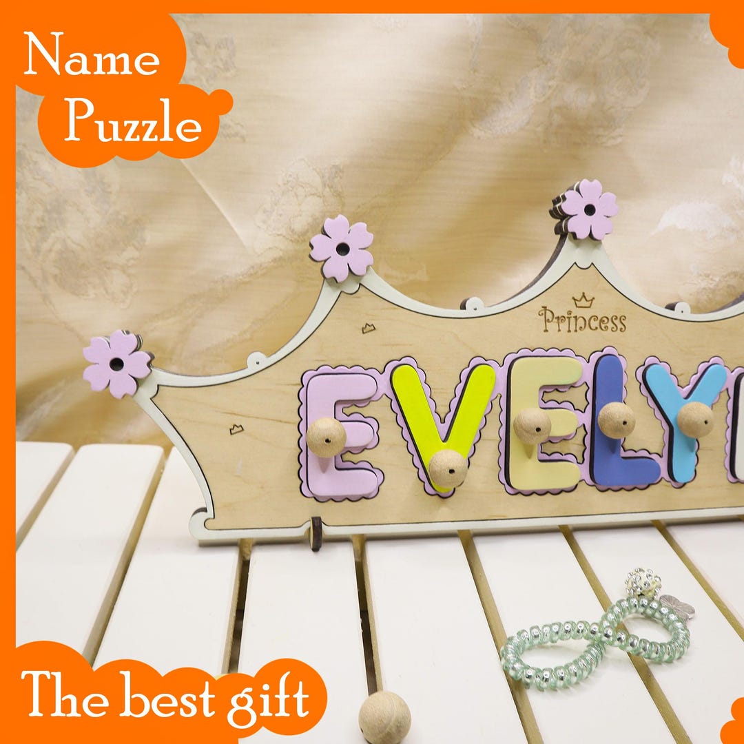 Personalized Wooden Name Puzzle for Kids Custom Handmade Name Puzzle ...