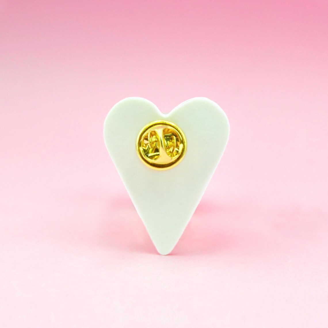 Heart Pin Brooch, Ceramic, Heart Eye Jewelry, Loving Heart Pin - Etsy