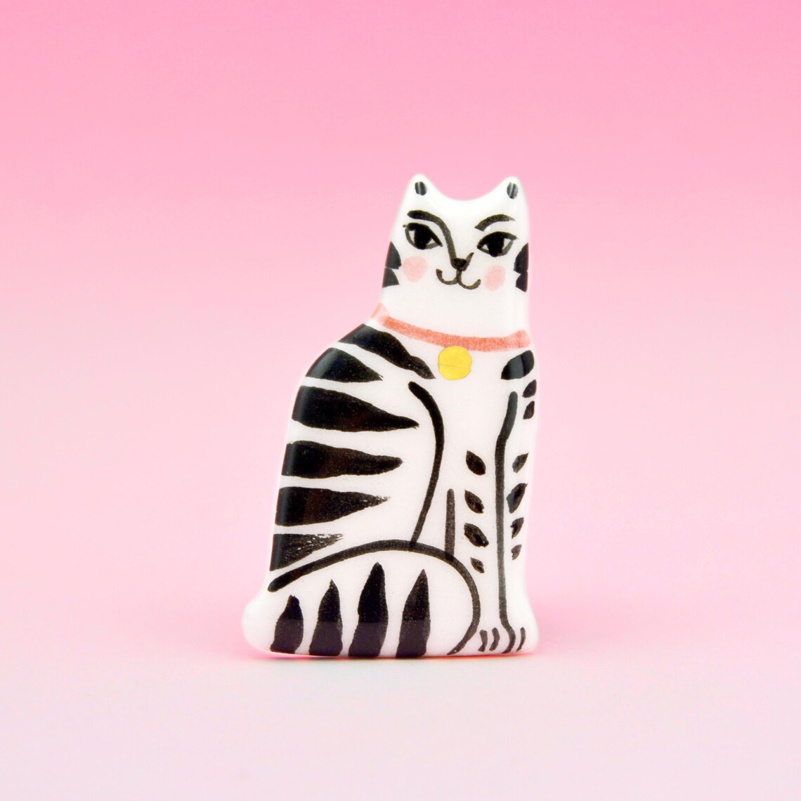 Tabby Cat Pin, Ceramic Pin Brooch, Unique Gift for Cat Lady - Etsy