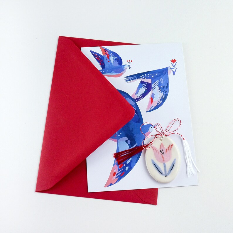 Romanian Tradition Martisor Mărţişor Amulet Martisor Card | Etsy