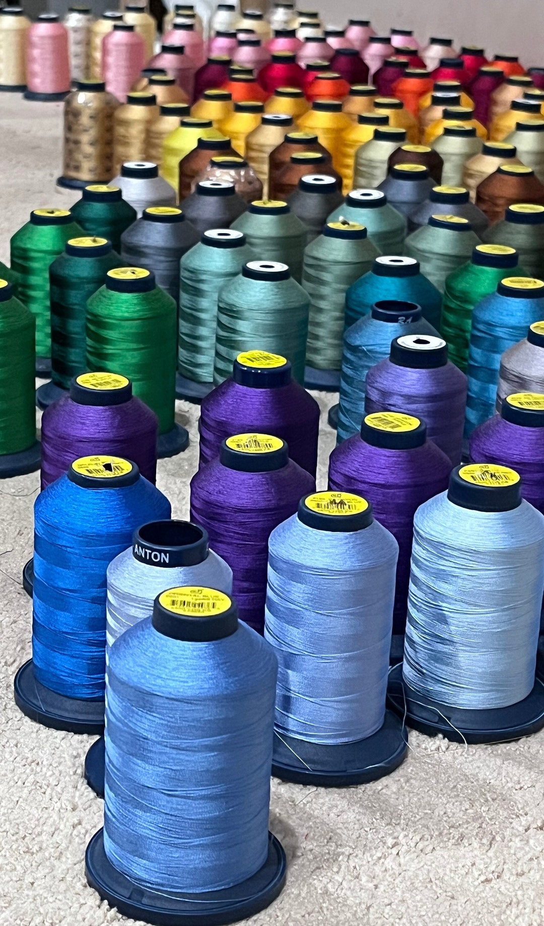 Oriental Blue Serger Thread, Cone Thread for Quilting, Serging ...