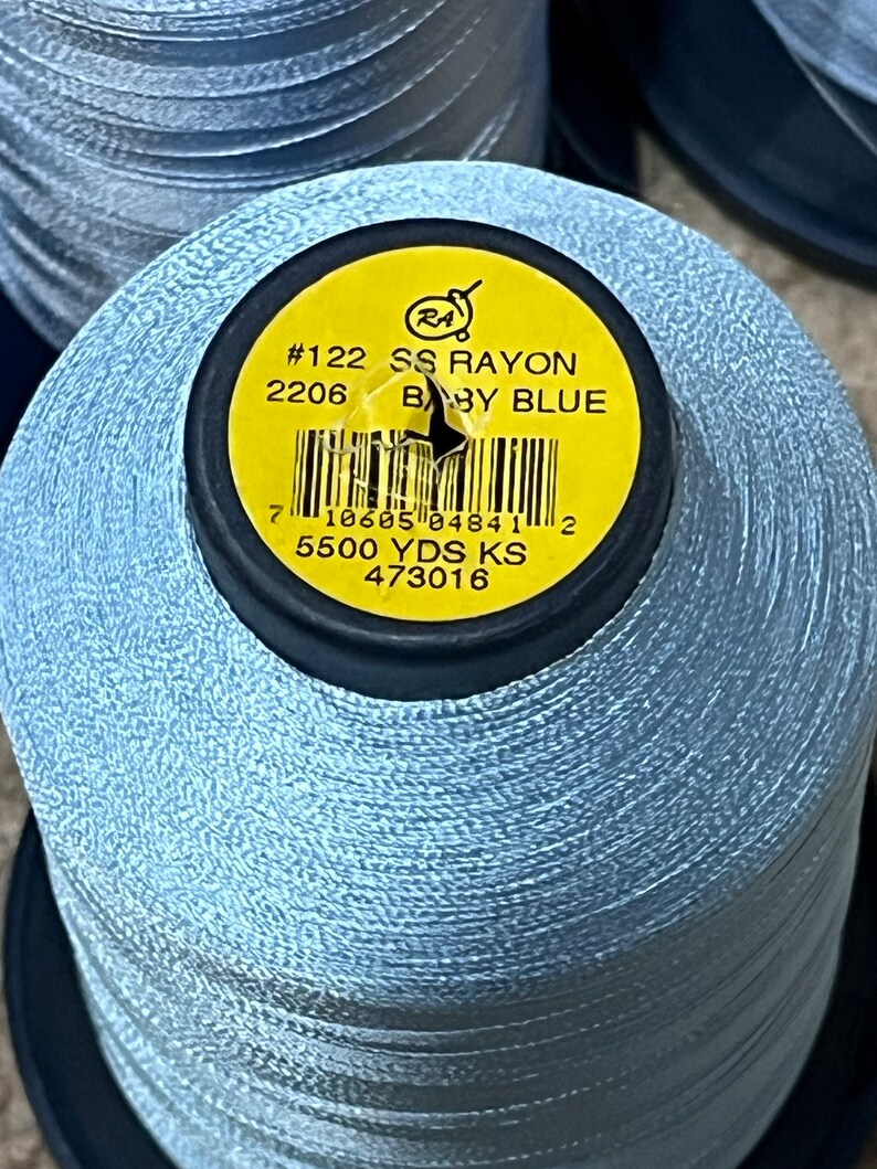 Baby Blue Serger Thread, Cone Thread for Quilting, Serging, Embroidery ...