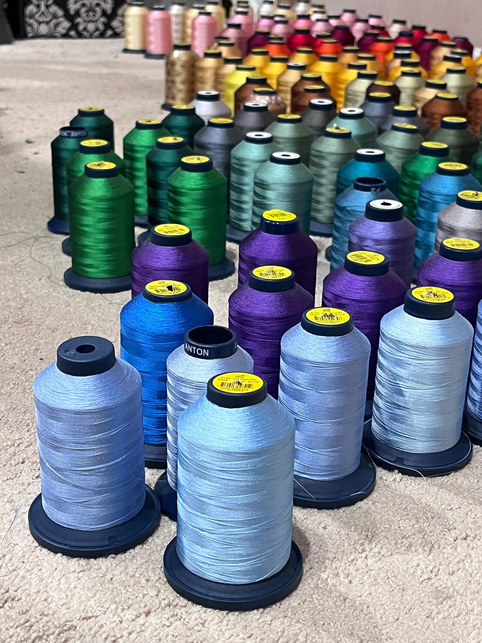 Baby Blue Serger Thread, Cone Thread for Quilting, Serging, Embroidery ...