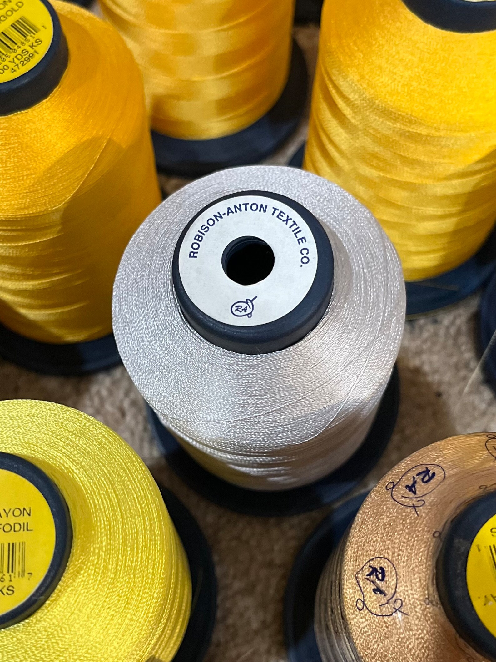 Pearl Gray Thread, Cone Thread for Quilting, Serging, Embroidery and ...