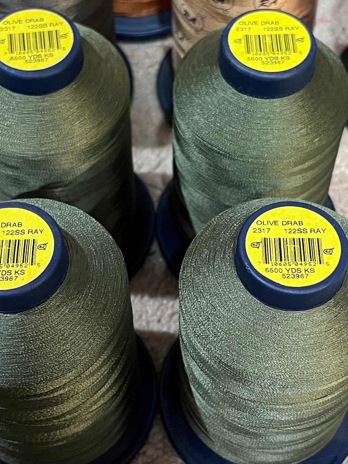 Field Green Thread, Cone Thread for Quilting, Serging, Embroidery and ...