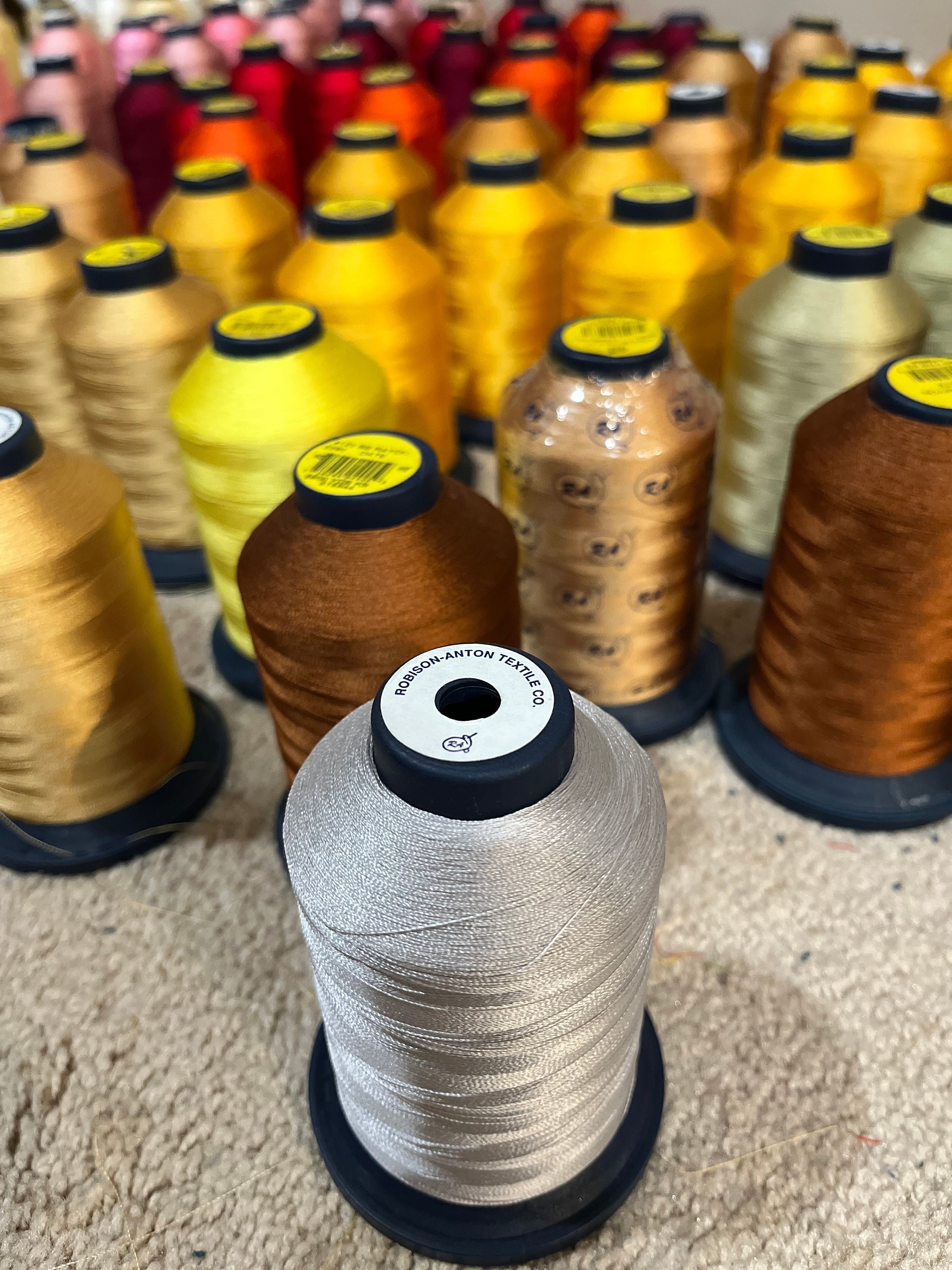 Pearl Gray Thread, Cone Thread for Quilting, Serging, Embroidery and ...