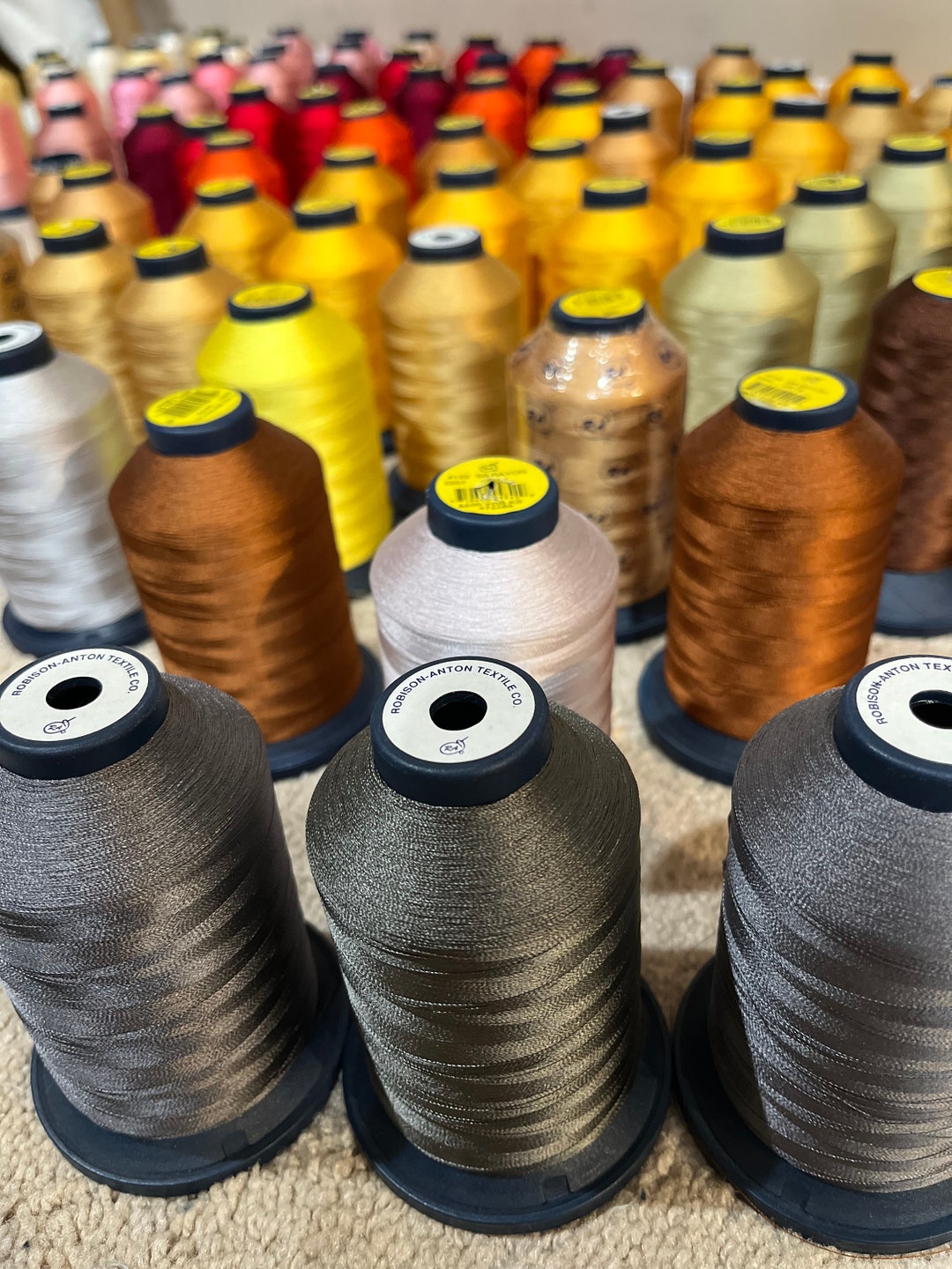 Charcoal (color) Thread, Cone Thread for Quilting, Serging, Embroidery ...