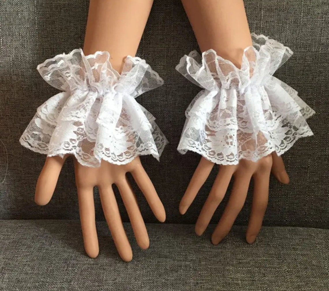 Dainty Lace Wrist Cuffs - Etsy