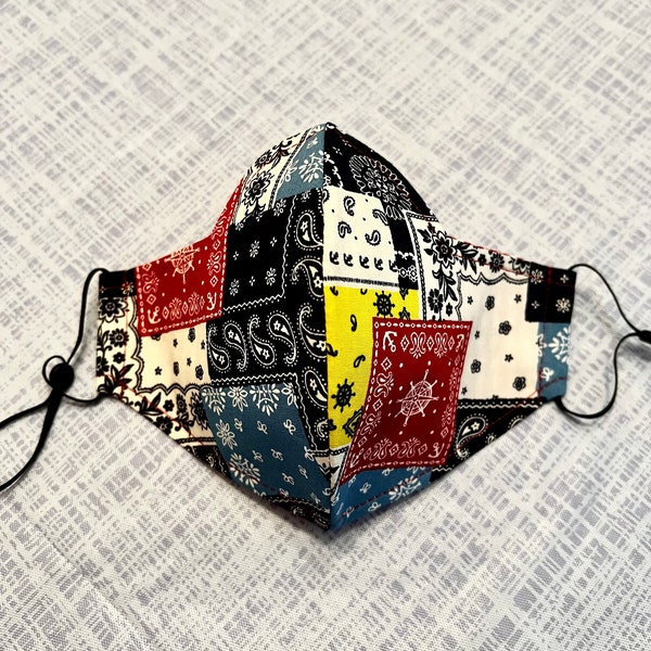Bandana Face Mask With Ear Loops - Etsy