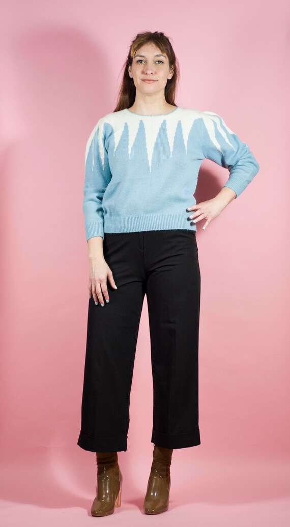 1980 Angora Sweater Baby Blue Avant Garde Icy Blue Co… - Gem