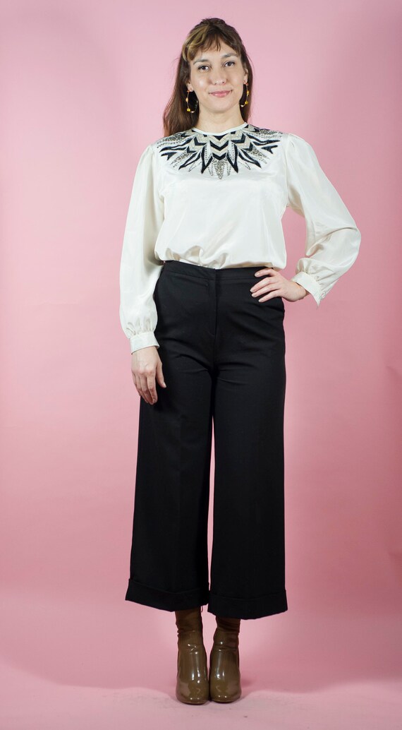 Vintage Art Deco Blouse 80s Snake Print Abstract Desi… - Gem