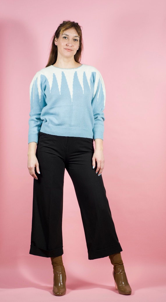 1980 Angora Sweater Baby Blue Avant Garde Icy Blue Co… - Gem