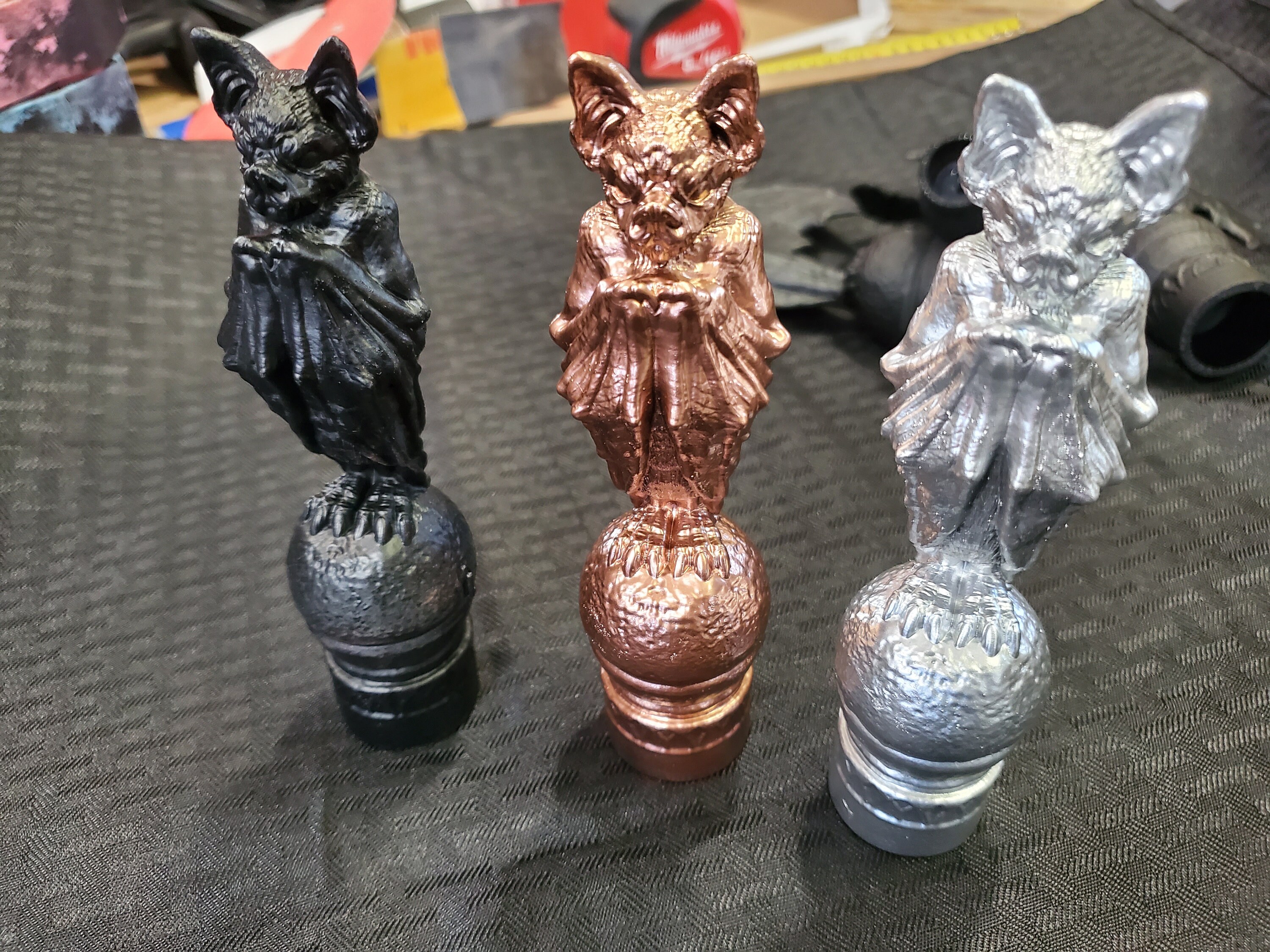 Bat Fence Finial Closed wing for PVC pipe resin | Etsy