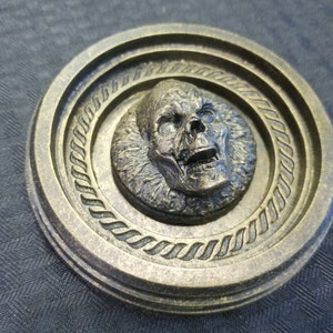 Skull Zombie or Gargoyle Ornamental Round Rosette resin - Etsy