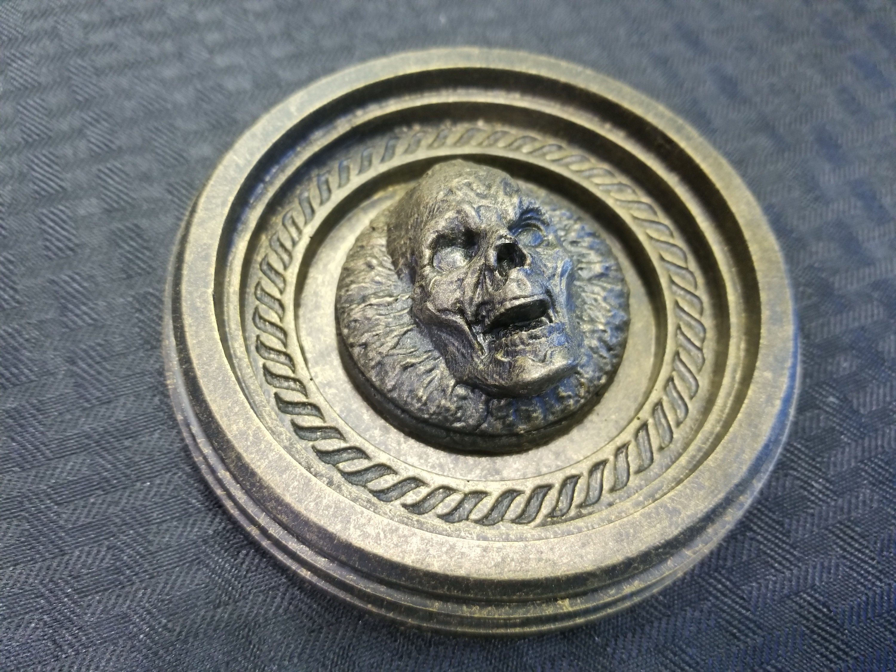 Skull Zombie or Gargoyle Ornamental Round Rosette resin - Etsy