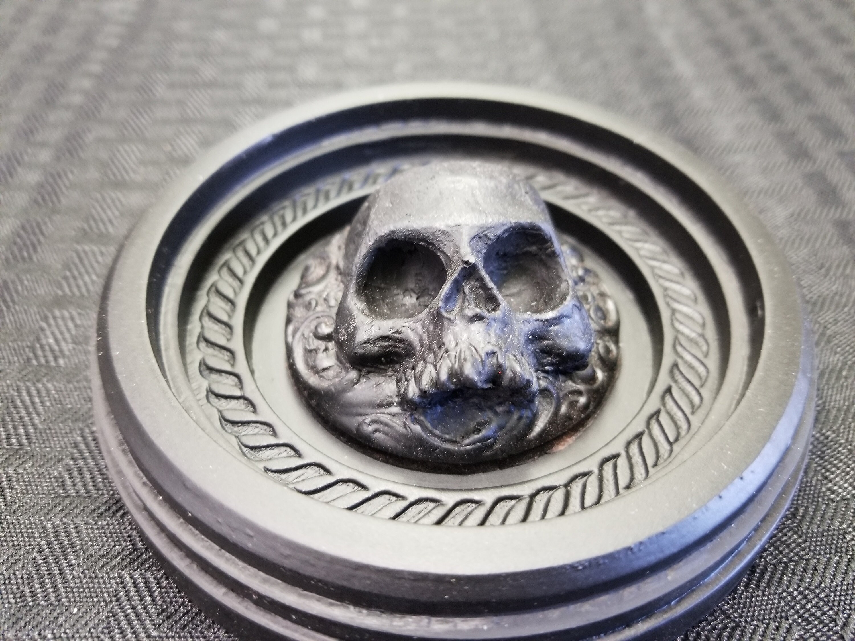 Skull Zombie or Gargoyle Ornamental Round Rosette resin - Etsy