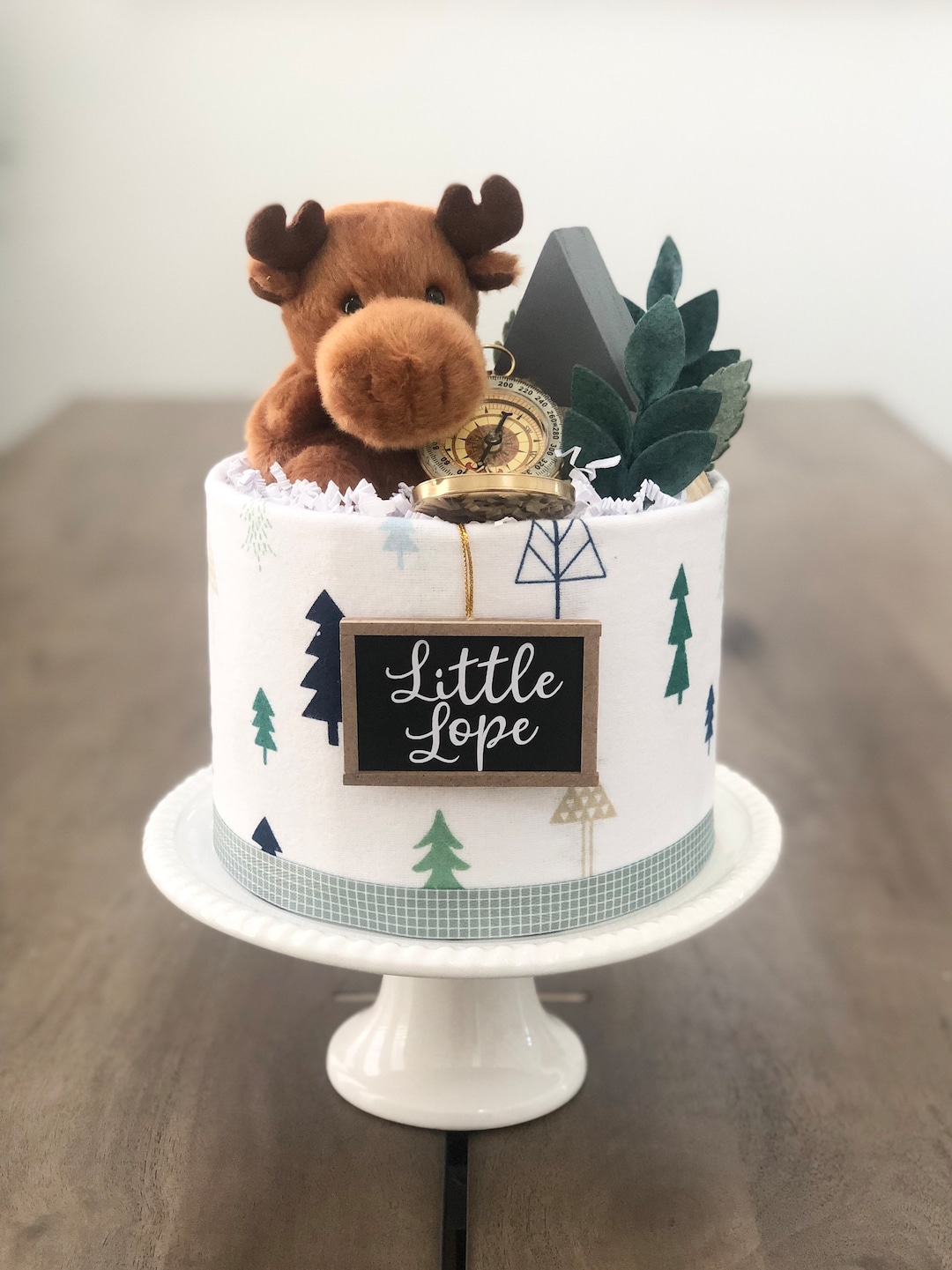 Gender Neutral "new Adventure" Woodland Moose and Mountains Mini Diaper ...