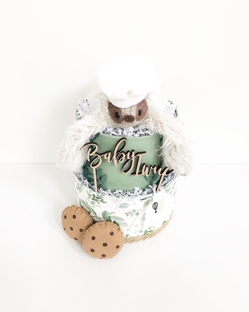 Gender Neutral Sage Green Chef Cooking Baker Sloth With - Etsy