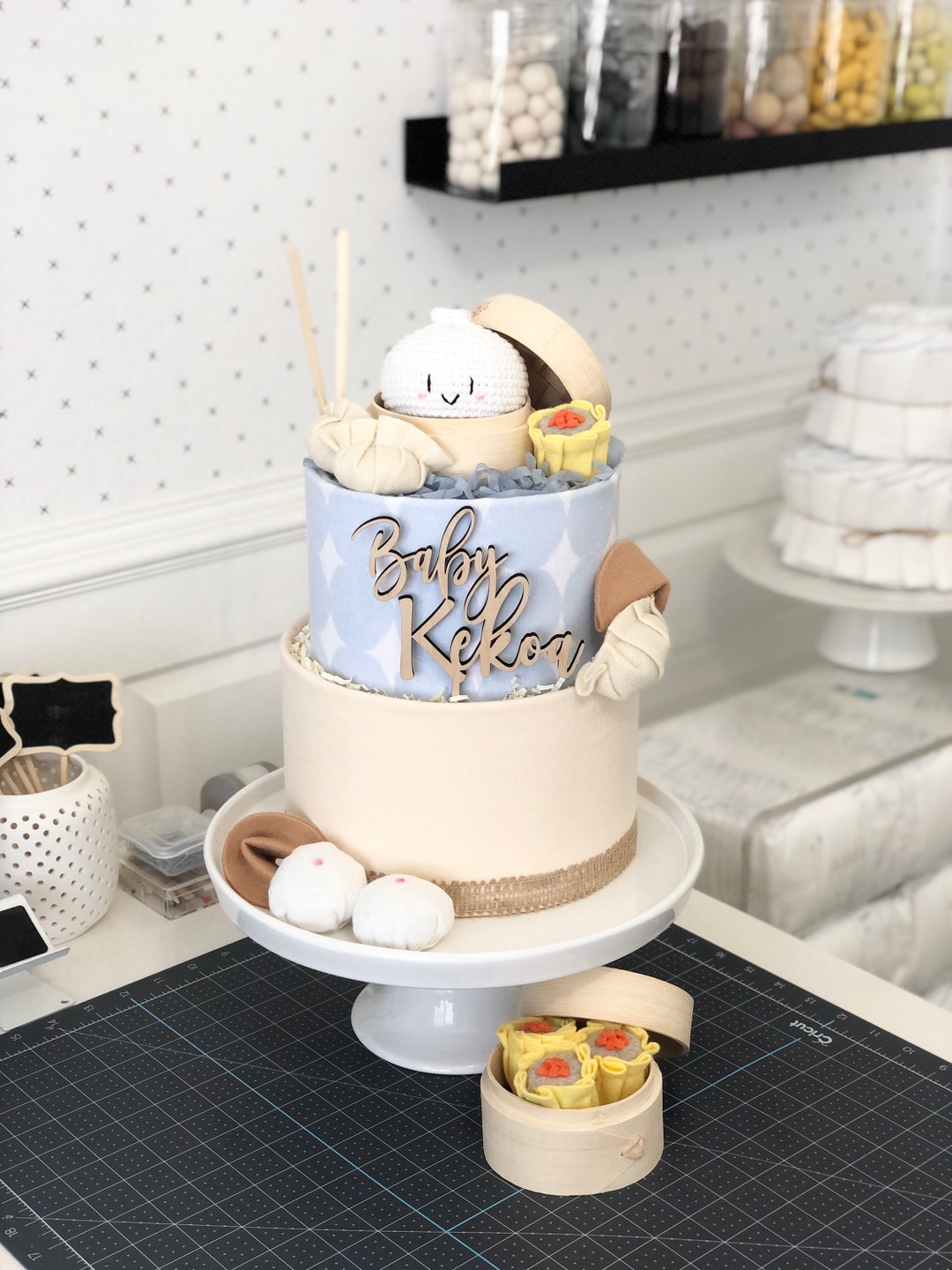 Medium "little Dumpling on the Way" Dim Sum Diaper Cake Baby Shower ...