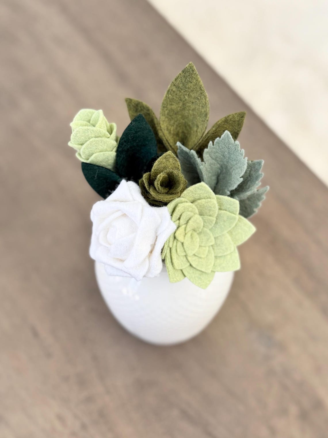 Handmade Felt Leaves and Leaf Stems - Table / Cake Decorations - Etsy