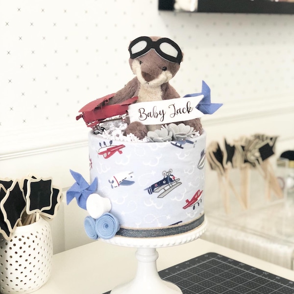 Airplane Diaper Cake - Etsy