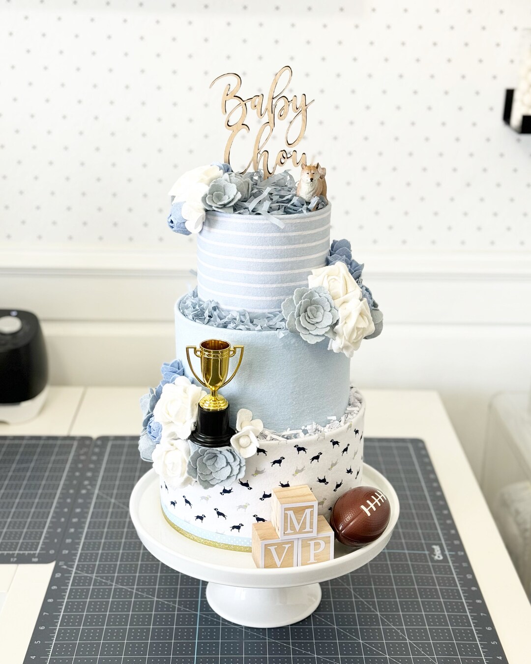 Large "mvp" Sports (basketball, Football, Golf, Baseball) Diaper Cake ...