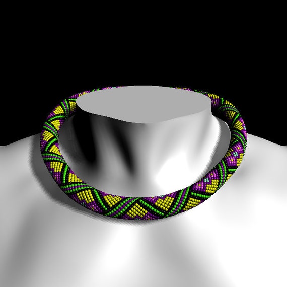 Yellow Seed Bead Crochet Pattern PDF File DIY Beaded | Etsy