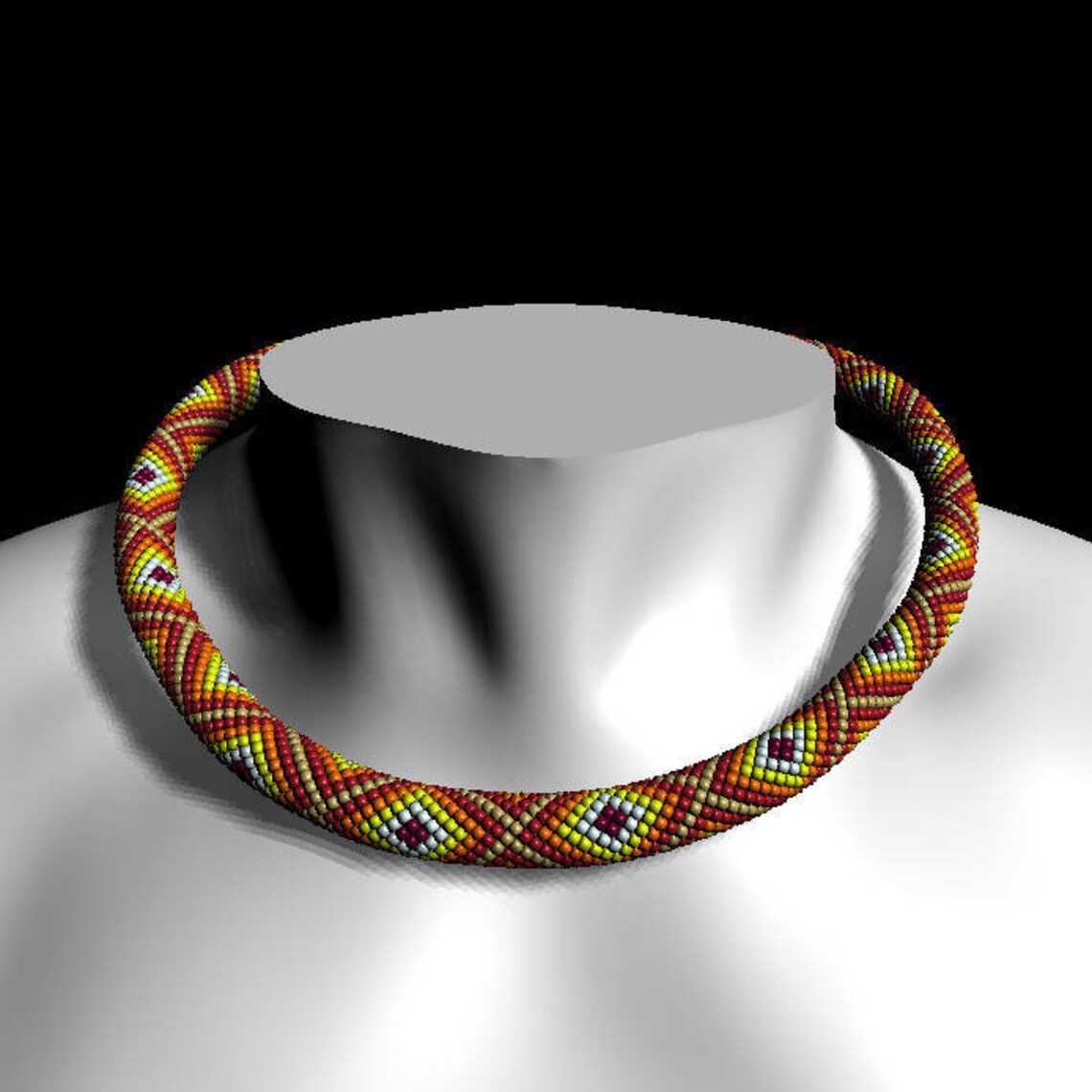 PDF Bead Crochet Pattern "rhombus" - Seed Beads Crochet Rope - Diy ...