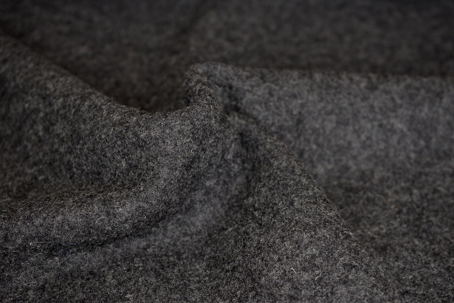Walkloden Reine Wolle gekochte Wolle schwarz meliert dunkel - Etsy.de