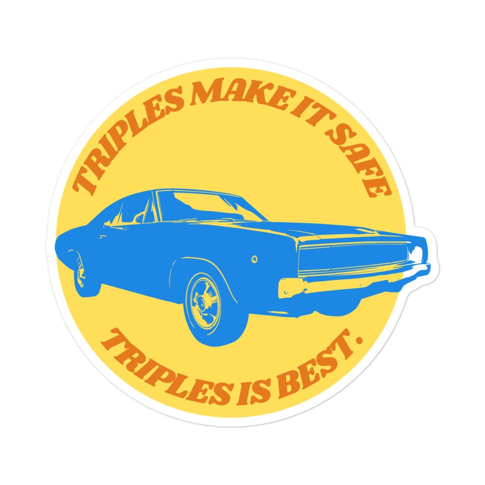 Sticker Diner Wink Sticker Triples Make It Safe Triples is - Etsy