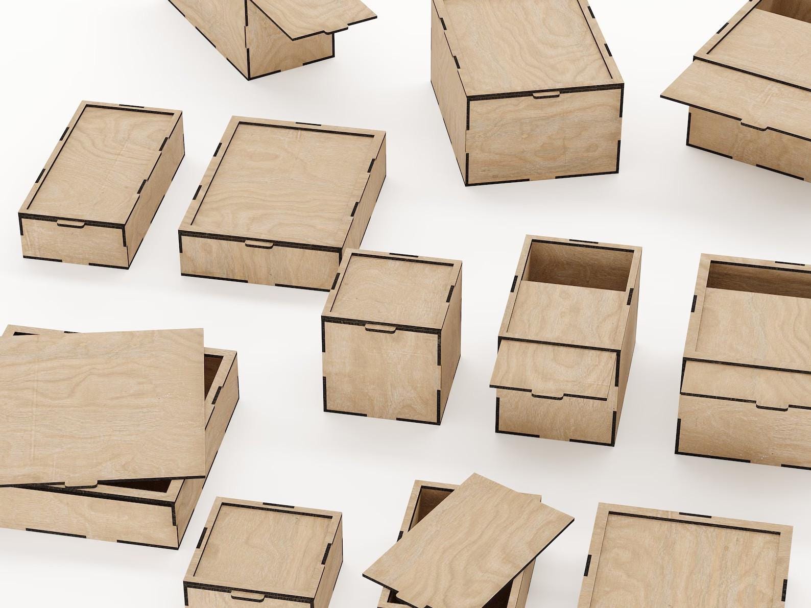 Laser Cut Sliding Lid Box Bundle - Etsy