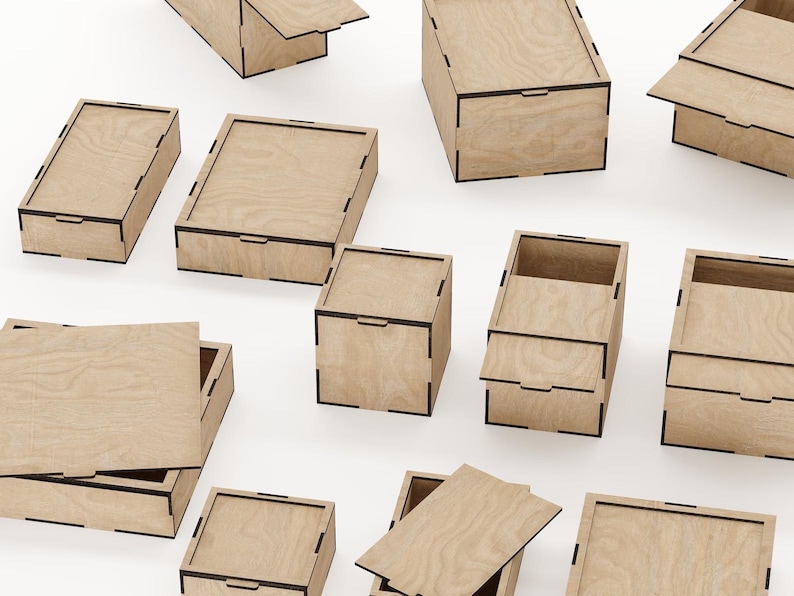 Laser Cut Sliding Lid Box Bundle - Etsy