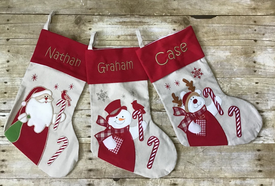 Personalized Christmas Stocking , Monogrammed Christmas Stocking ...