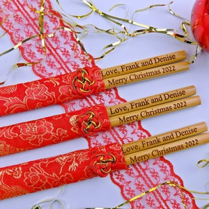 Personalized Bamboo Chopsticks: Engraved Wedding Favors - Etsy