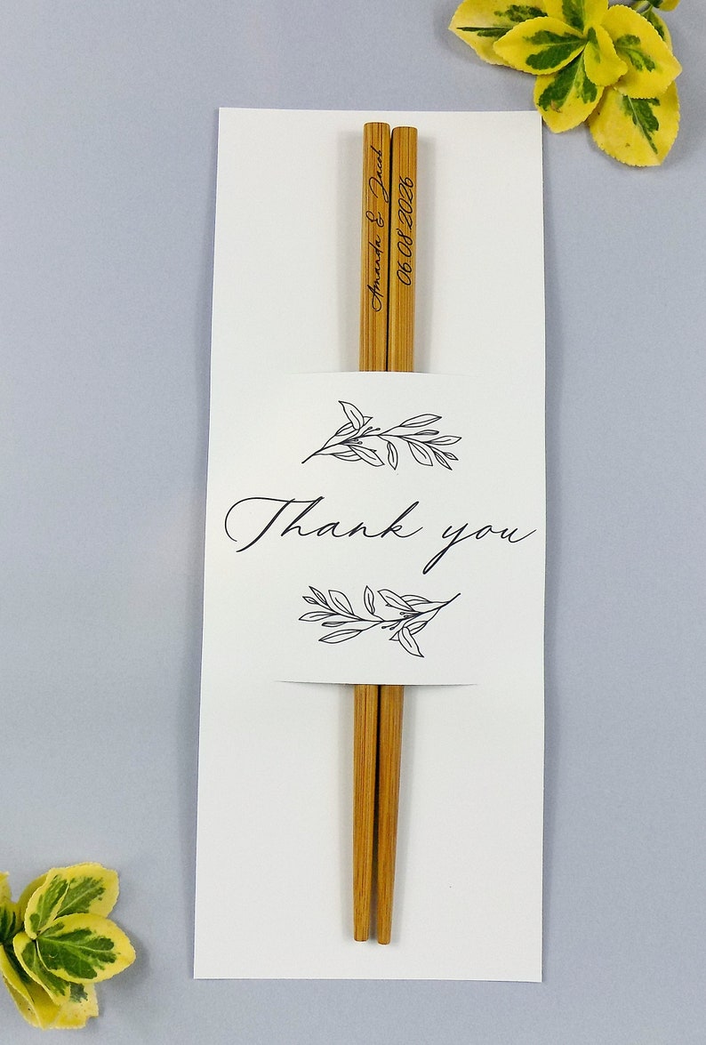 Personalized Bamboo Chopsticks: Engraved Wedding Favors (min. Order ...