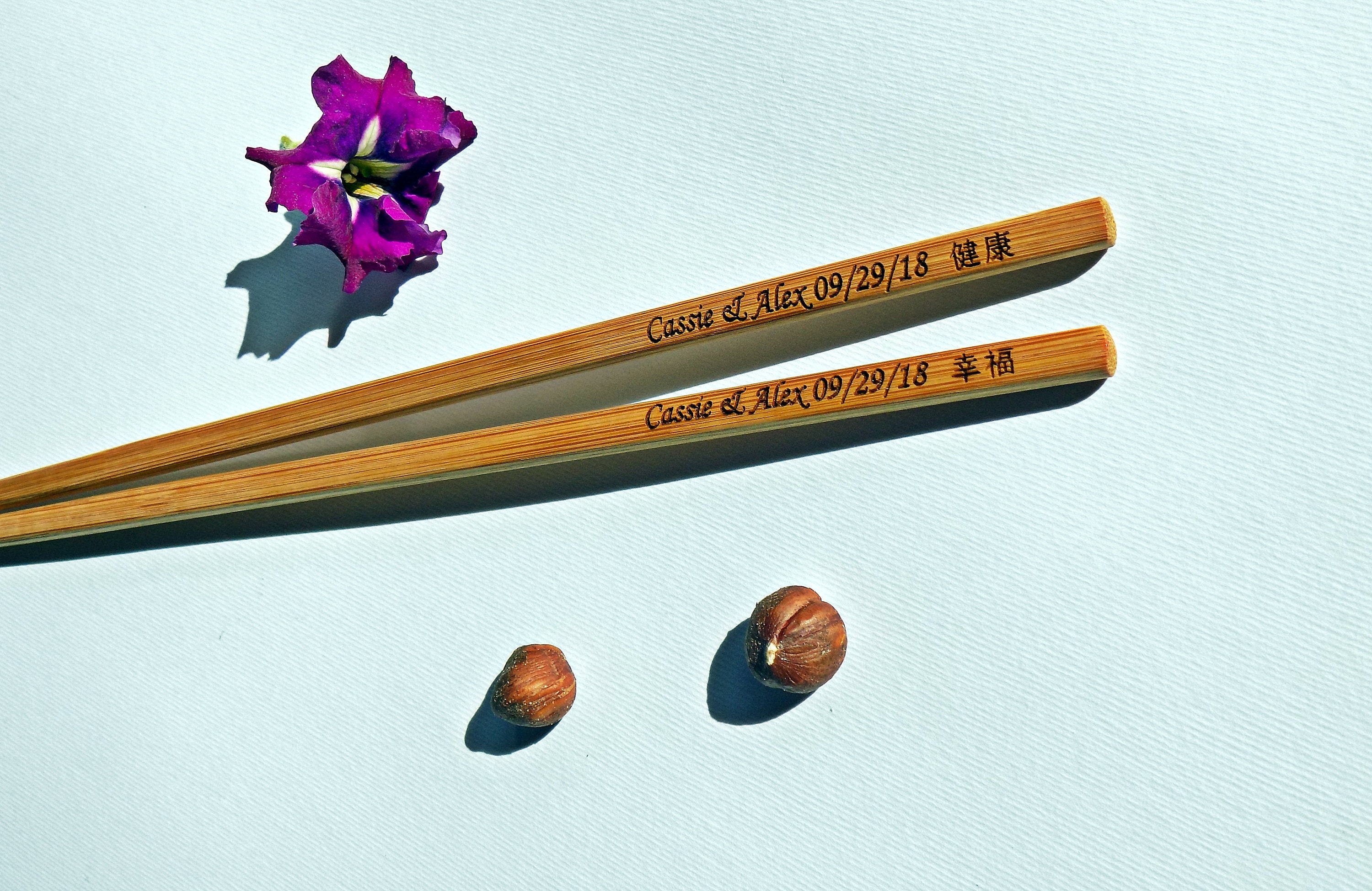 Personalized Bamboo Wedding Favor Chopsticks: Engraved Party Gift - Etsy