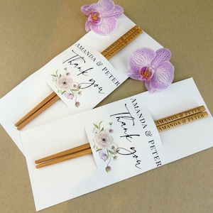 Engraved Bamboo Chopsticks: Personalized Wedding Favors, Save the Date ...