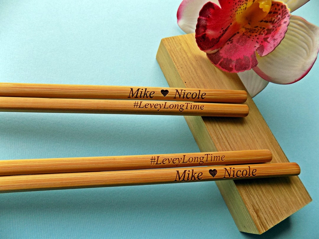 New Engraved Chopsticks, Personalized Chopsticks, Bamboo Chopstick ...