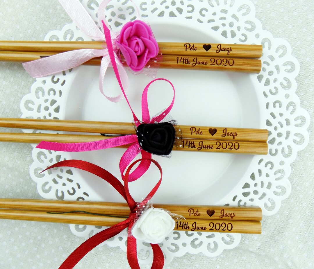 New Personalized Chopsticks,save the Date, Wedding Favor Chopstick ...