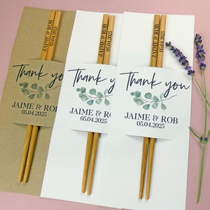 Personalized Bamboo Chopsticks: Engraved Wedding Favors (min. Order ...