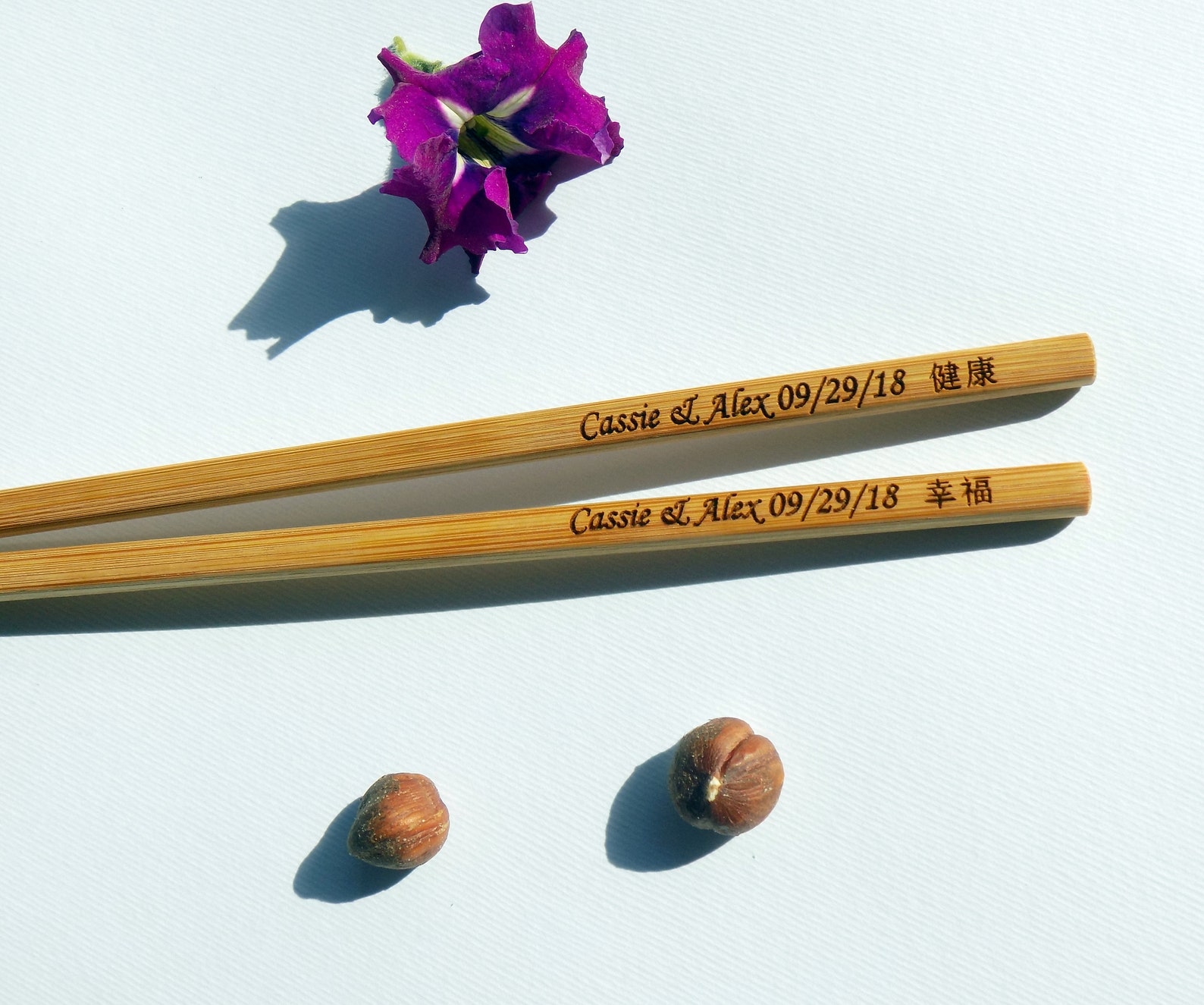 Personalized Bamboo Wedding Favor Chopsticks: Engraved Party Gift - Etsy