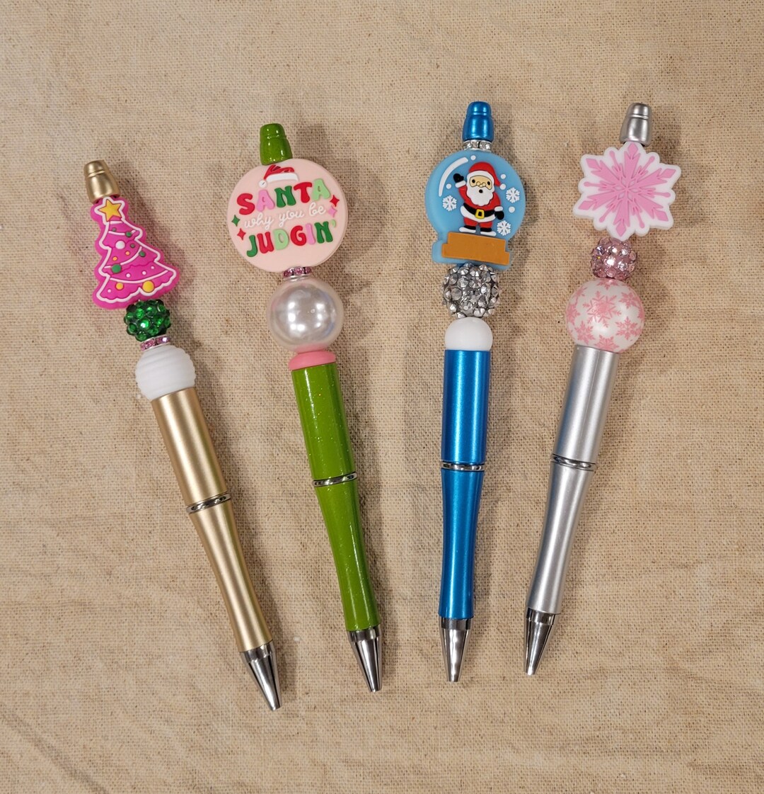 Whimsical Christmas Bead Pens - Etsy