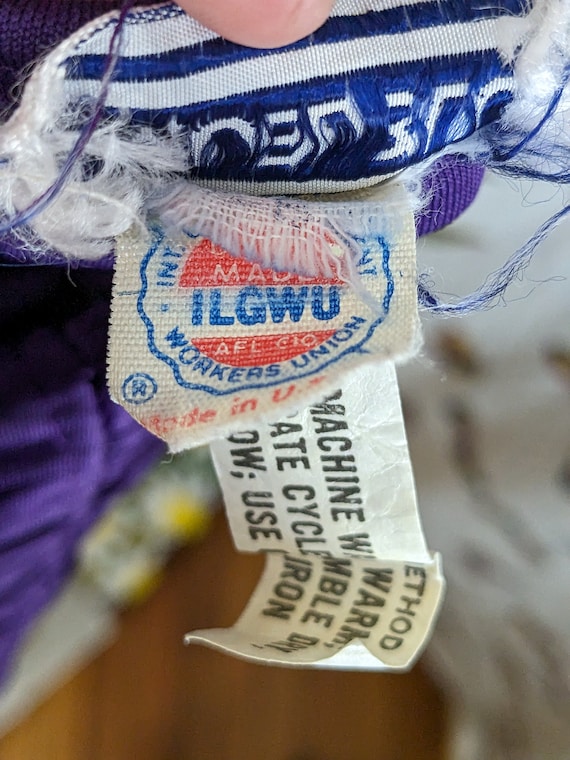 1970s Samuel Blue Purple Jumpsuit - Gem