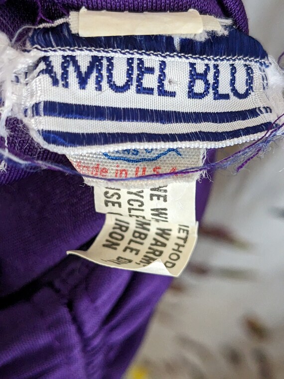 1970s Samuel Blue Purple Jumpsuit - Gem