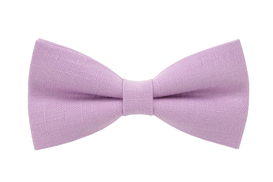 Lavender Bow Tie for Wedding / Linen Bow Tie for Men / Bow Tie Lavender ...