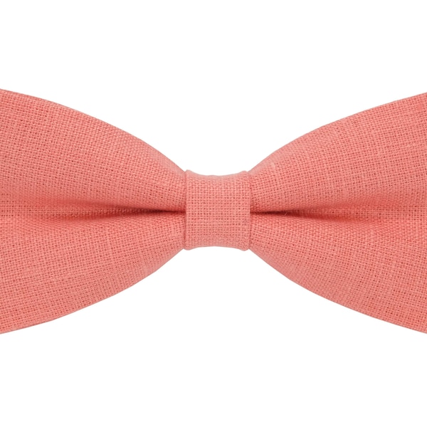 Coral Bow Tie - Etsy