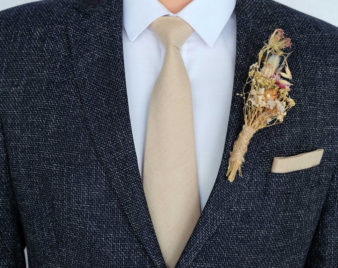 Ivory Paisley Necktie Formal Paisley Men's Tie in Ivory Groom and ...